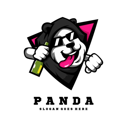 Panda mascot logo Royalty Free Vector Image - VectorStock