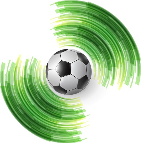 Soccer ball circle symbol swirl Royalty Free Vector Image