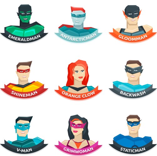 Superhero Avatars Vector Images (over 2,800)