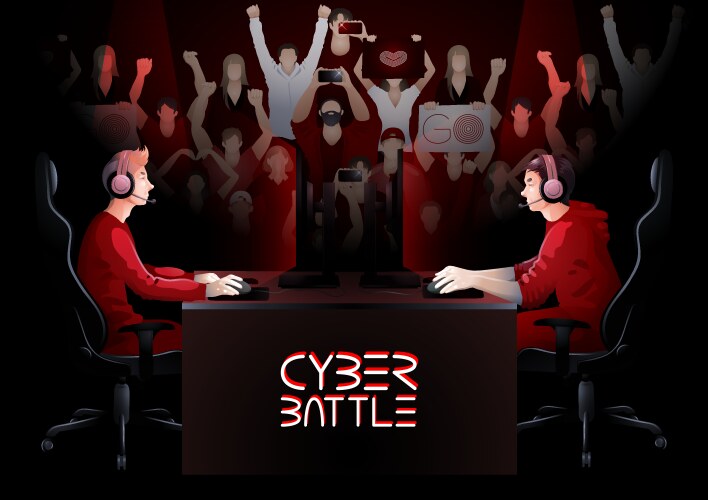 Cyber sport banner esports gaming video games Vector Image