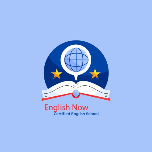 English logo design template Royalty Free Vector Image