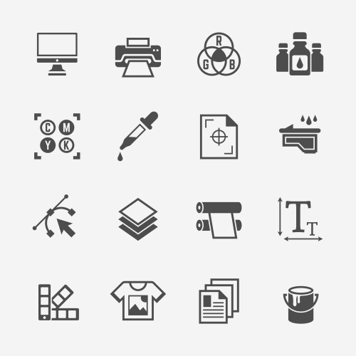 Man worker at plotter printing wide format large Vector Image