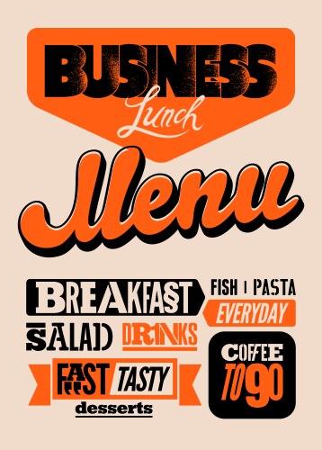 Vintage grunge design dessert menu Royalty Free Vector Image