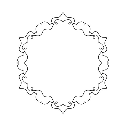 Decorative round frame Royalty Free Vector Image