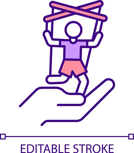 2d customizable thin line icon disjointed Vector Image