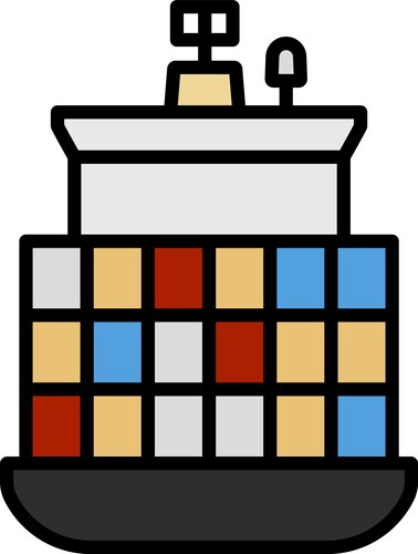 Container ship icon Royalty Free Vector Image - VectorStock