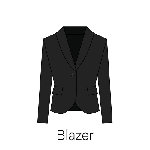 Set of a blazer pants and skirt Royalty Free Vector Image