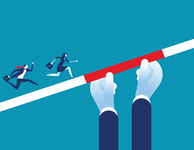 Support manager helping his team concept Vector Image