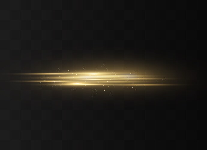 Horizontal light ray flash yellow line Royalty Free Vector