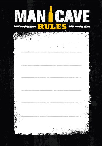 Man cave sign Royalty Free Vector Image - VectorStock