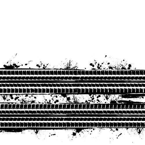 Tire tracks print marks background Royalty Free Vector Image