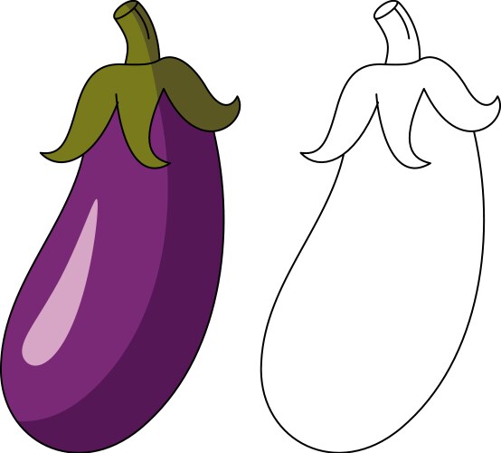 Chayote isolated coloring page hand drawn for kids