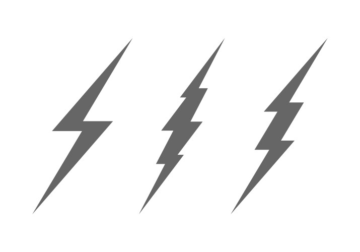 Red lightning bolt icon electrical power symbol Vector Image
