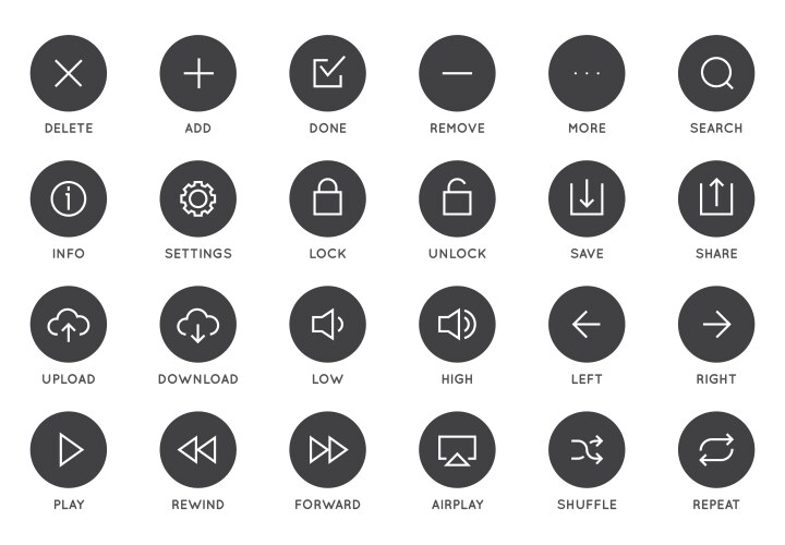User interface icons set you can use Royalty Free Vector