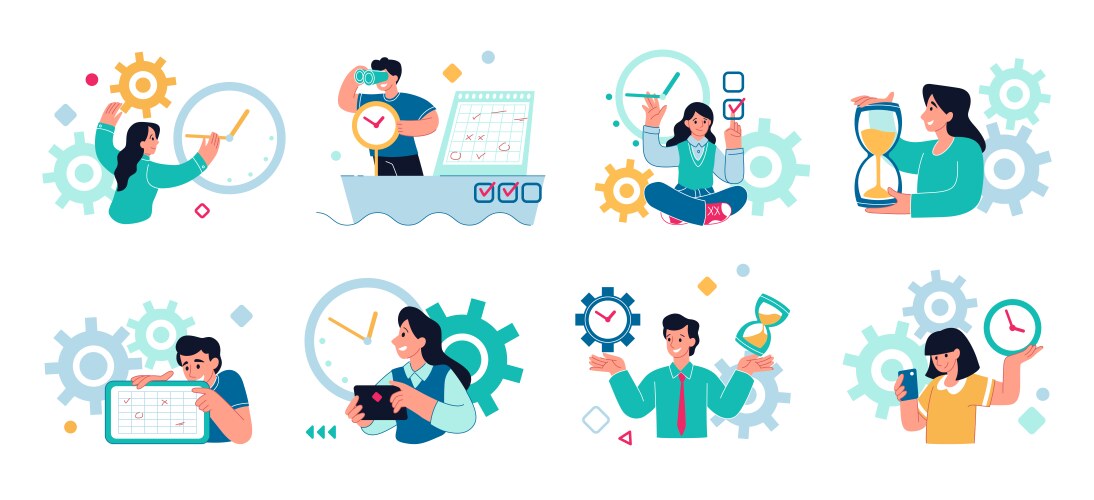 Work organization task management people Vector Image