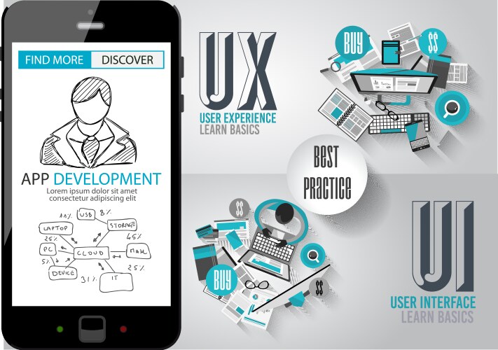 User experience design principles onboarding Vector Image