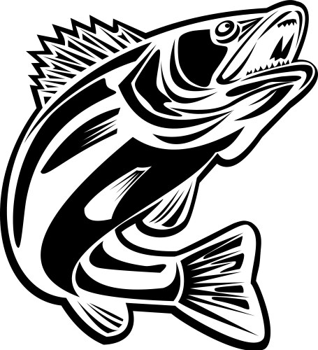 Bass Fish Black and White Vector Images (over 4,700)