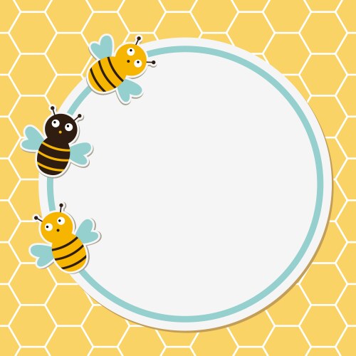 Happy bees background Royalty Free Vector Image
