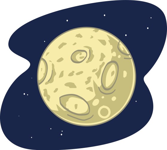 Astronaut moon landing cartoon stars background Vector Image