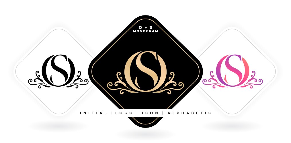 Es initials letters monogram logos designs symbol Vector Image