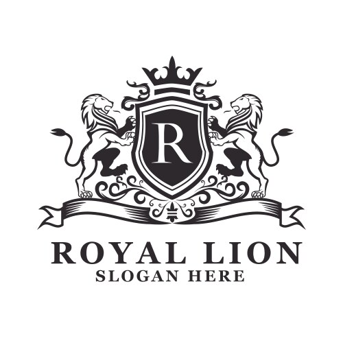 Lion logo design Royalty Free Vector Image - VectorStock