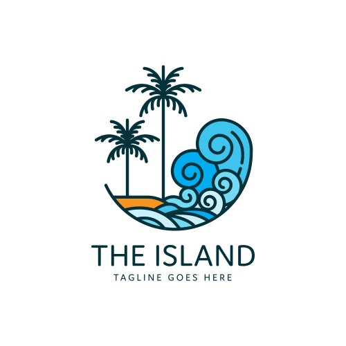 Vintage Tropical Island Vector Images (over 12,000)