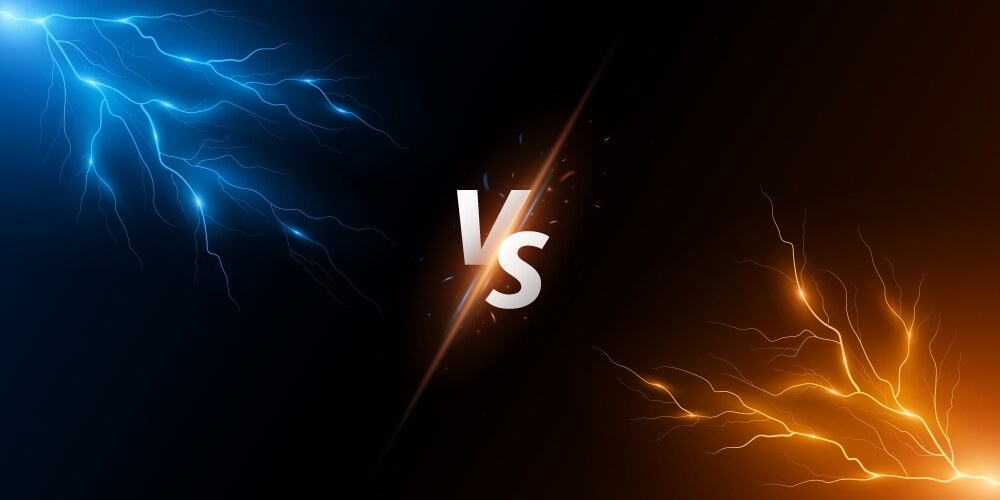 Versus background with thunderstorm effect vs Vector Image