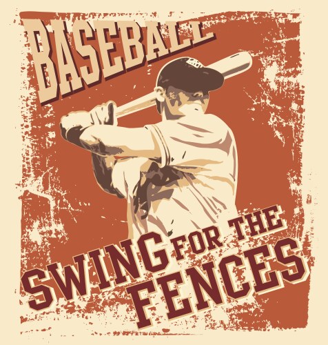 Baseball Championship Trophy Poster Royalty Free Vector