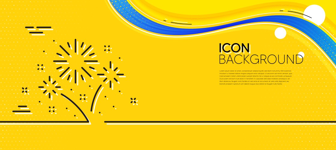 Fireworks line icon pyrotechnic salute sign Vector Image