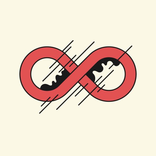 Shows the infinity sign modern Royalty Free Vector Image