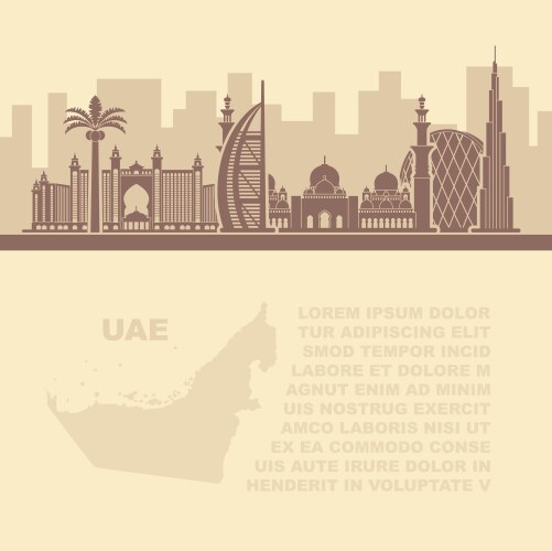 Uae Map Skyline Vector Images (64)
