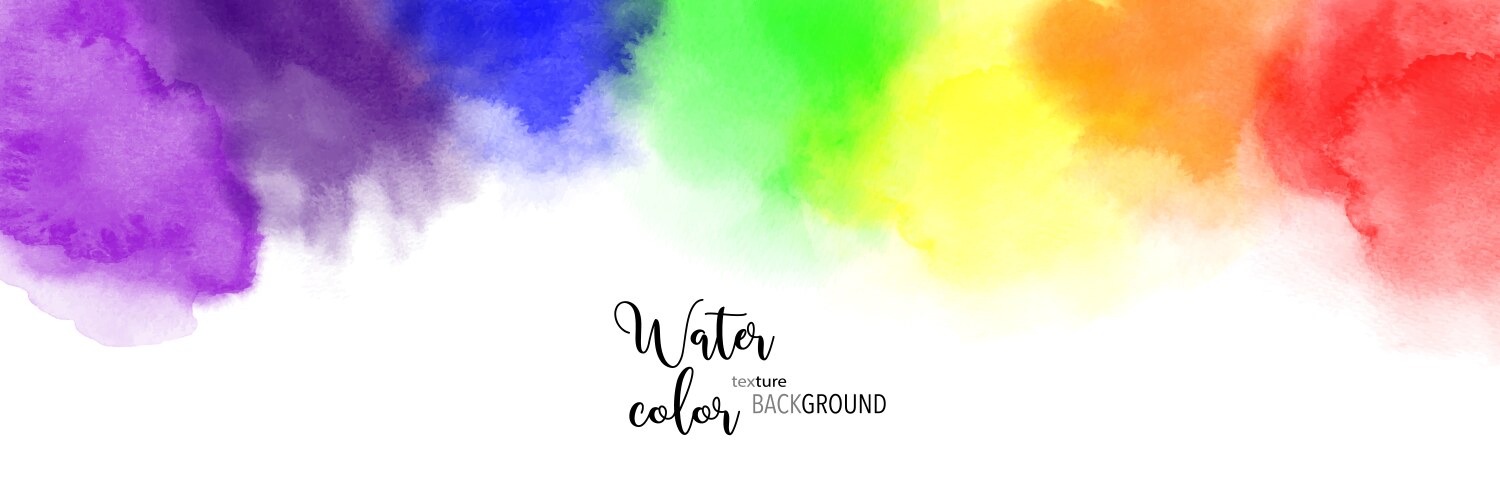 Abstract hand painted rainbow watercolor Vector Image