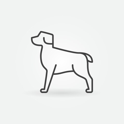 Pet dog outline icon pictogram isolated Royalty Free Vector