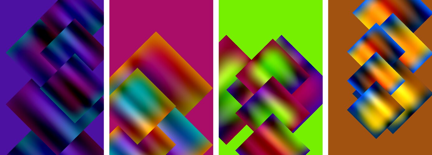 Colorful collage of squares in various tints and Vector Image