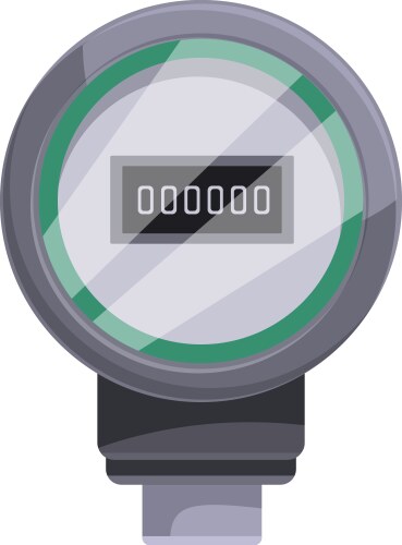 Analog electricity meter showing zero consumption Vector Image