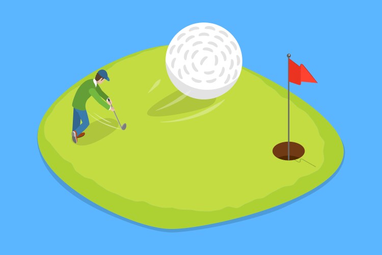 Golf Putting Cartoon Vector Images (over 280)