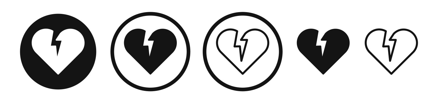 Split line icon set Royalty Free Vector Image - VectorStock