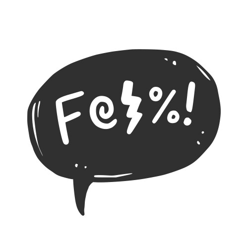 Swear word speech bubble Royalty Free Vector Image