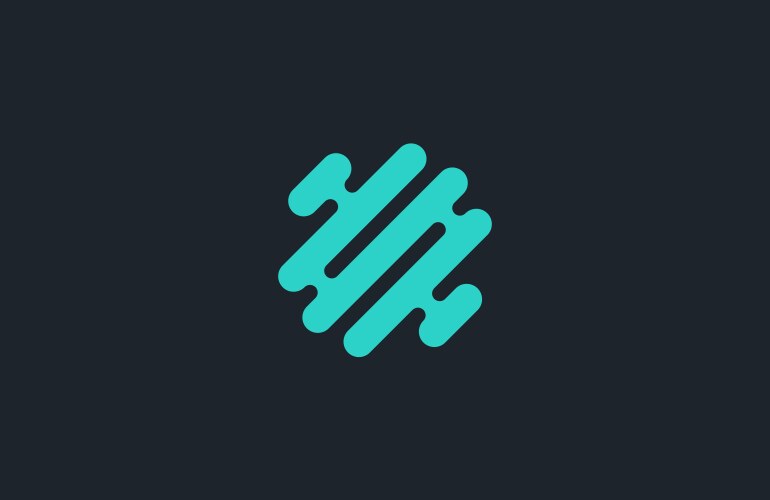 Abstract technology blue logo Royalty Free Vector Image