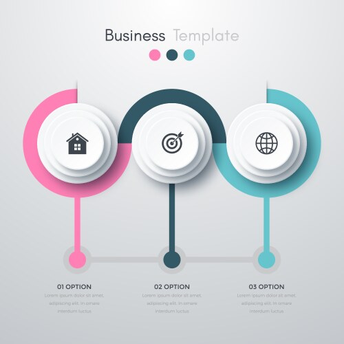 Infographics three options Royalty Free Vector Image