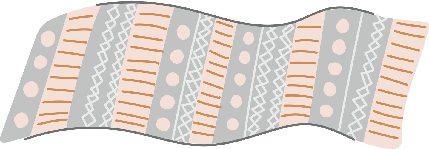 Boho rug set cartoon Royalty Free Vector Image