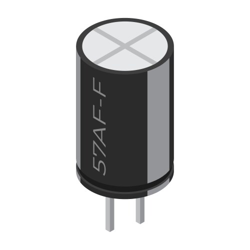 Capacitor electronic component icon Royalty Free Vector