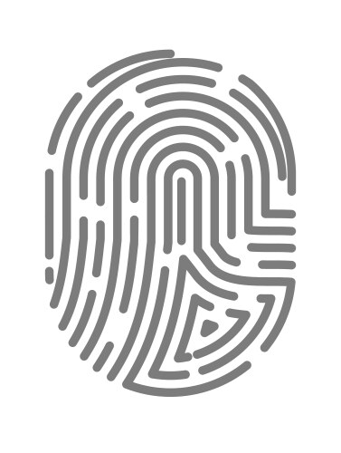 Fingerprint finger print logo icons Royalty Free Vector