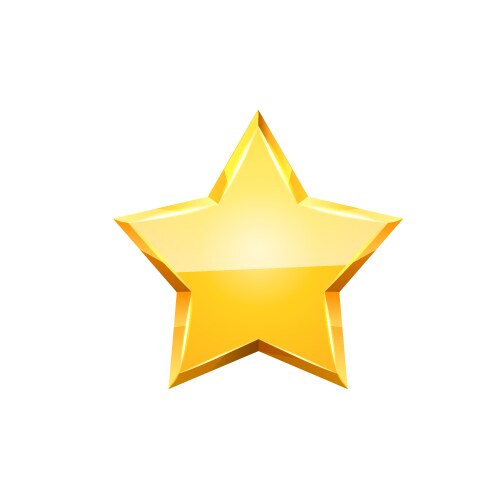 Gold star award with shiny Royalty Free Vector Image