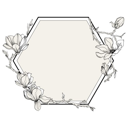 Floral Flower Hexagon Vector Images (over 14,000)