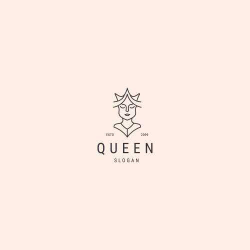 Queen logo Royalty Free Vector Image - VectorStock