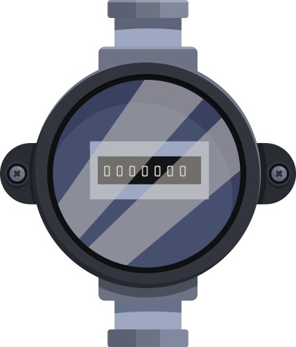 Analog electricity meter showing zero consumption Vector Image