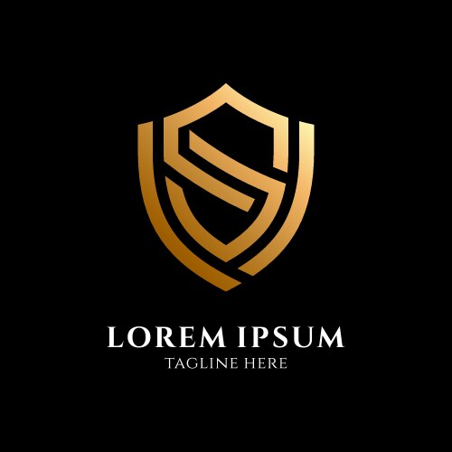 Shield letter s logo Royalty Free Vector Image