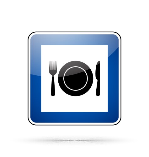 Information road traffic sign isolated on white Vector Image