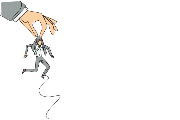 Single one line drawing man sitting on big heart Vector Image